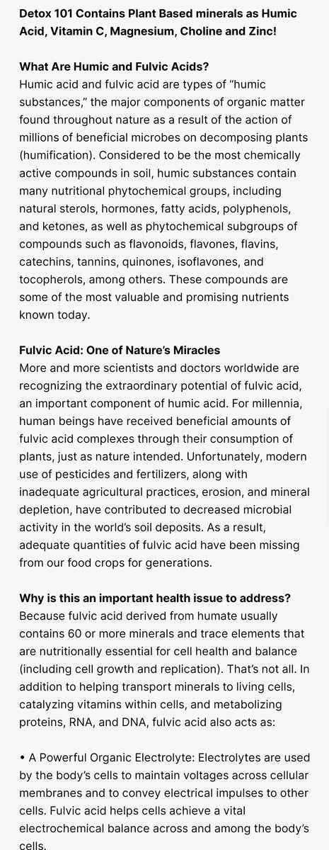 Innotech Detox 101 Humic and Fulvic acid 500ml – Country Cupboard ...